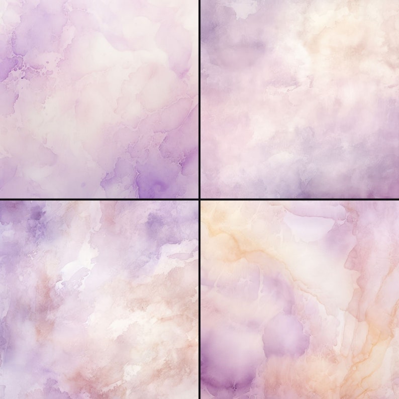 Purple Watercolor Washes Textures, Pastel Background for Commercial Use ...