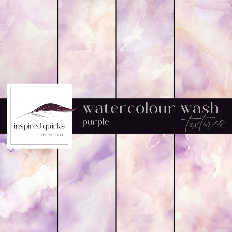 Purple Watercolor Washes Textures, Pastel Background for Commercial Use ...