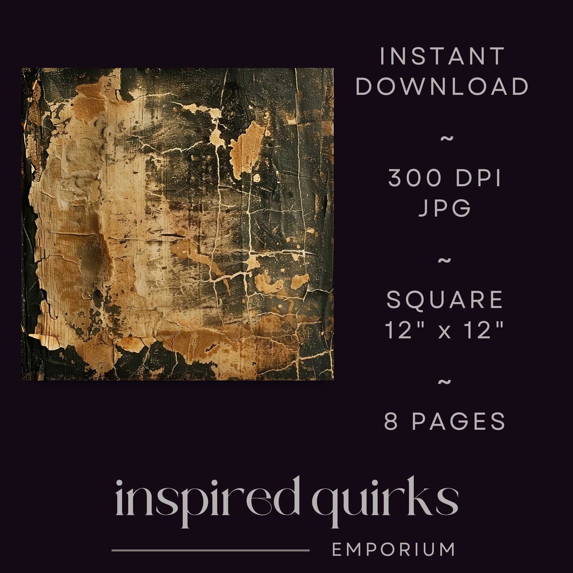 Metal Texture for Junk Journal, Grunge Painted Overlays, Digital ...