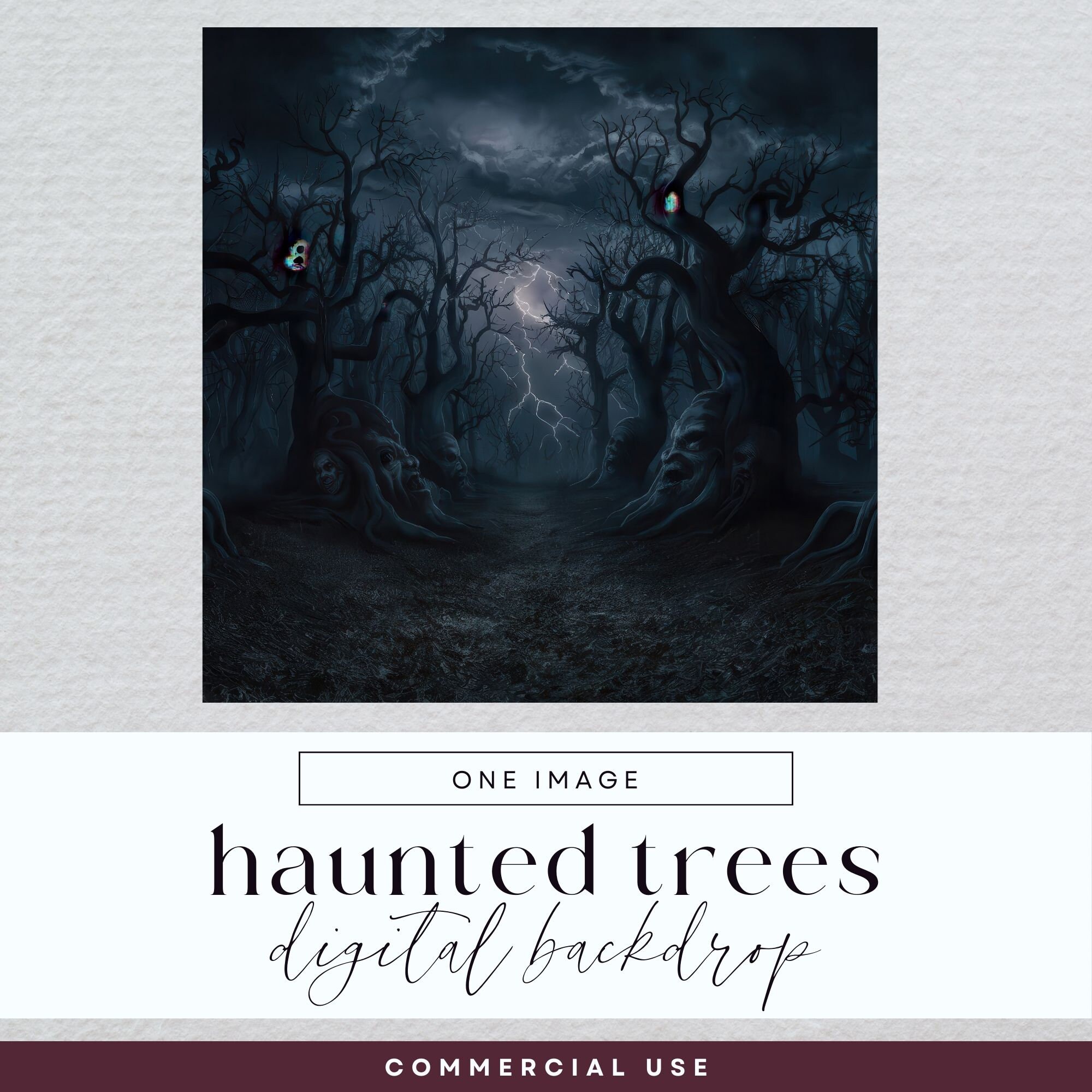 Haunted Forest Backdrop, Haunted Scene, Scary Woodlands, Haunted Trees ...