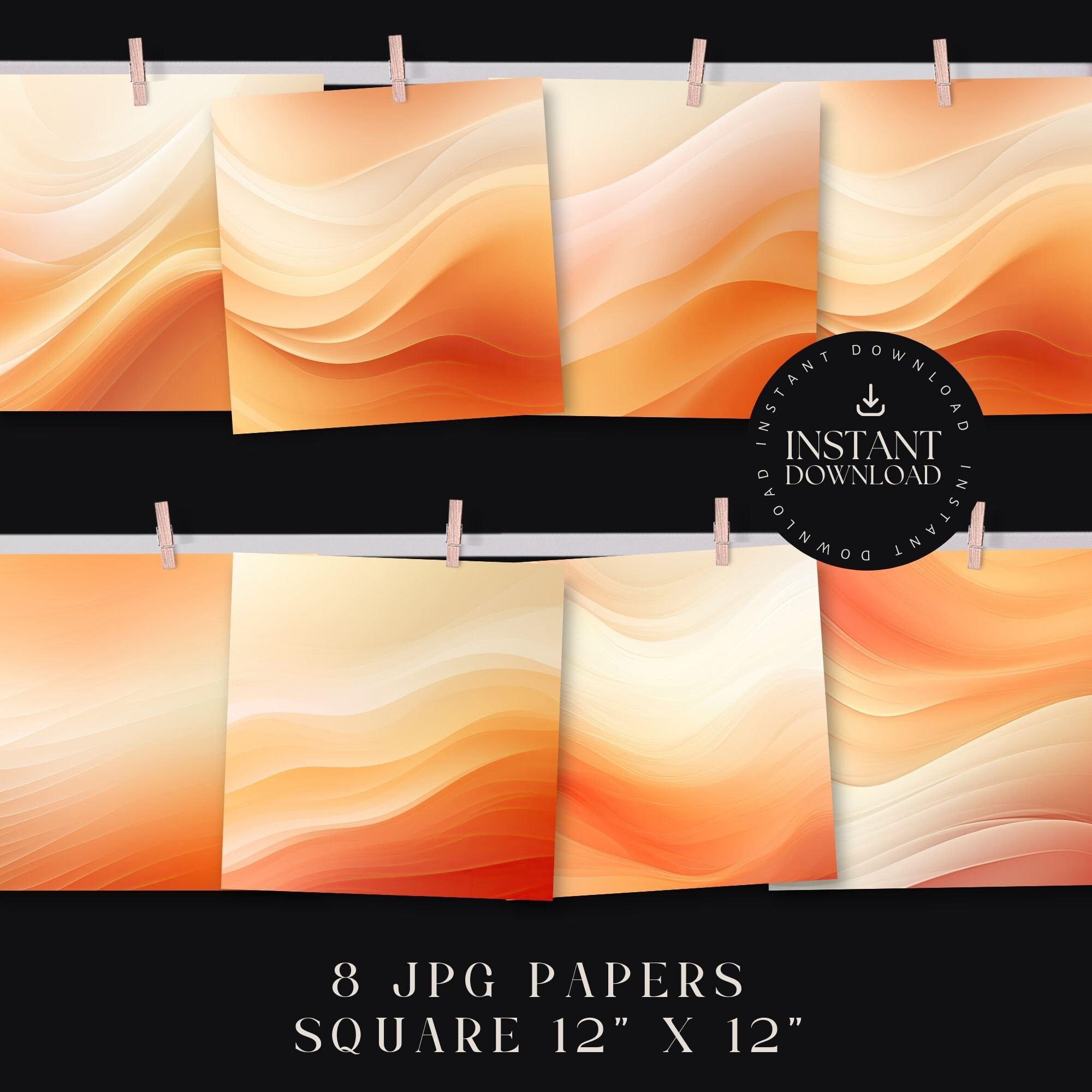 Orange Gradient Overlays Photoshop, Bright Digital Download, Junk ...