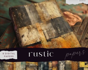 Geometric Texture for Junk Journal, Grunge Painted Overlays, Digital ...