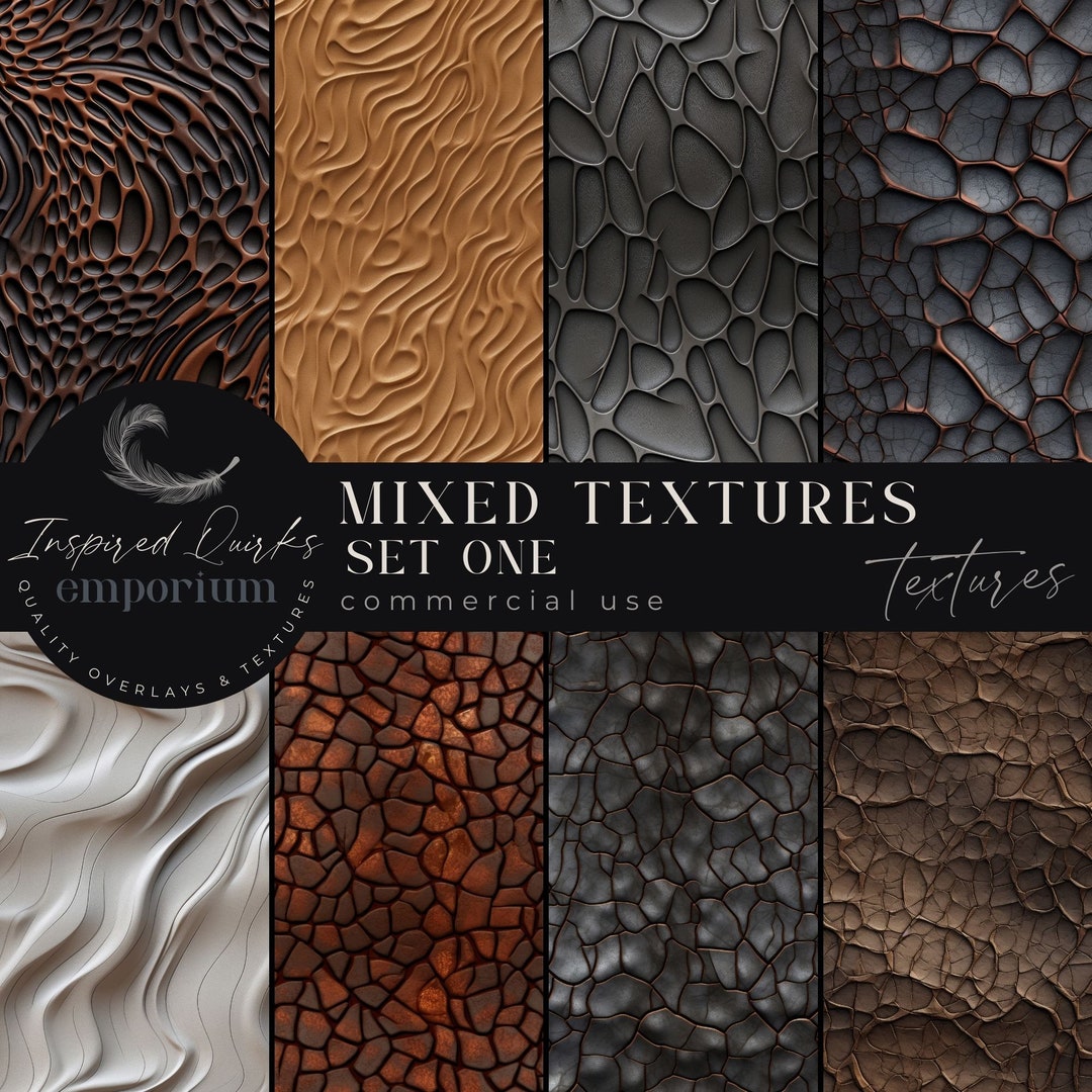 Texture Pack, Leather Look Overlays, Digital Download Bundle, Grunge ...