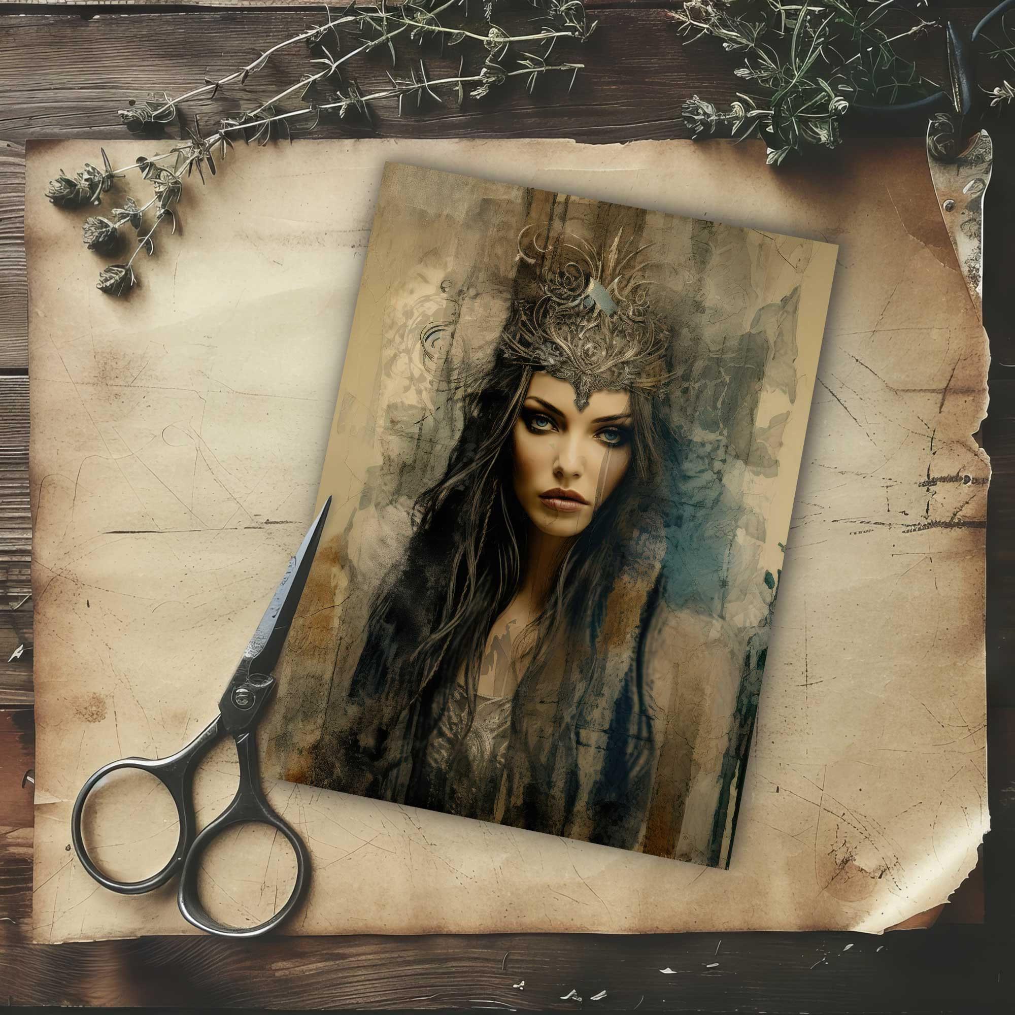 Elven Junk Journal, Elf Queen Digital Journal Paper, Fantasy Printable ...