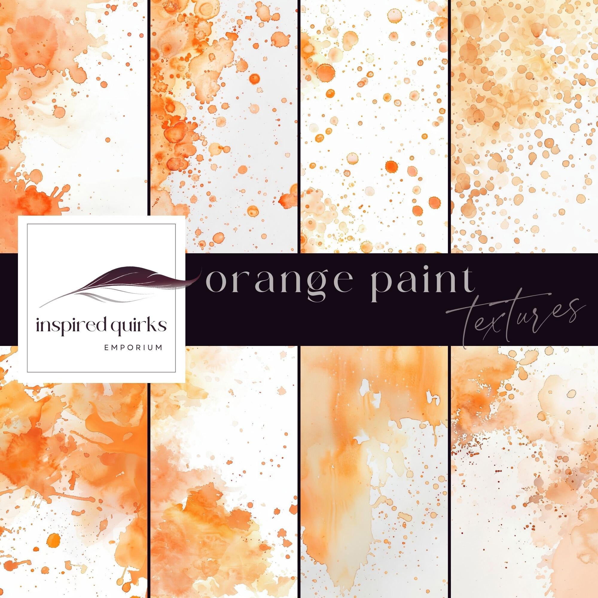 Paint Splatter Background, Orange Watercolor Washes, Painted Wall ...
