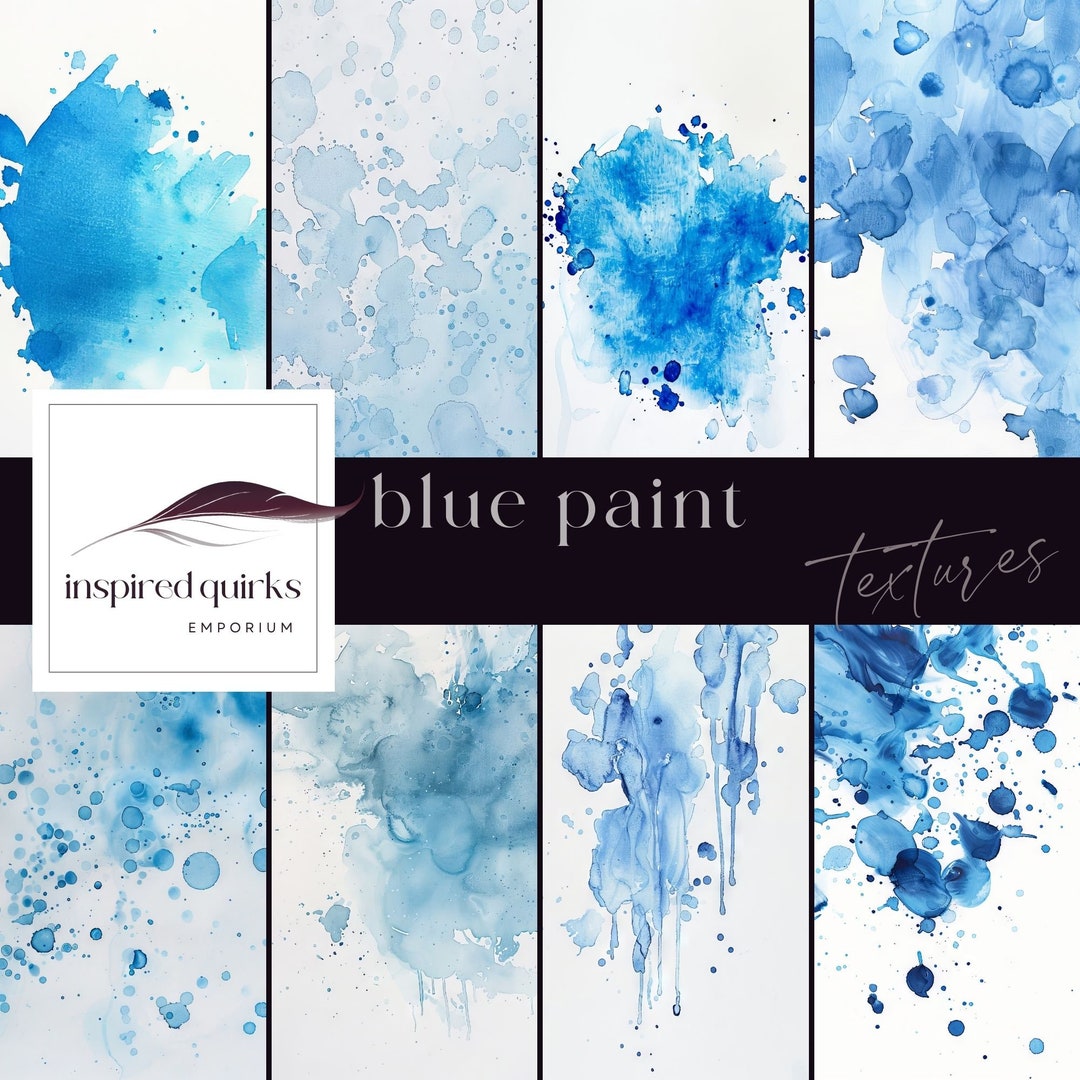 Paint Splatter Background, Blue Watercolor Washes, Painted Wall ...