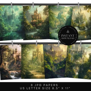 Princess Castle Digital Backdrop, Enchanted Fairytale Background ...