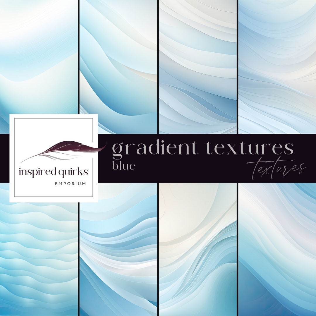 Blue Gradient Overlays Photoshop, Pastel Digital Download, Junk Journal ...