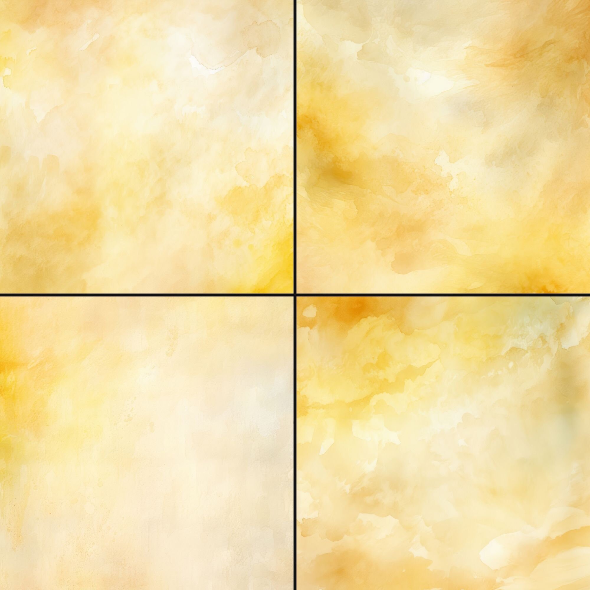 Yellow Watercolor Washes Textures, Pastel Background for Commercial Use ...