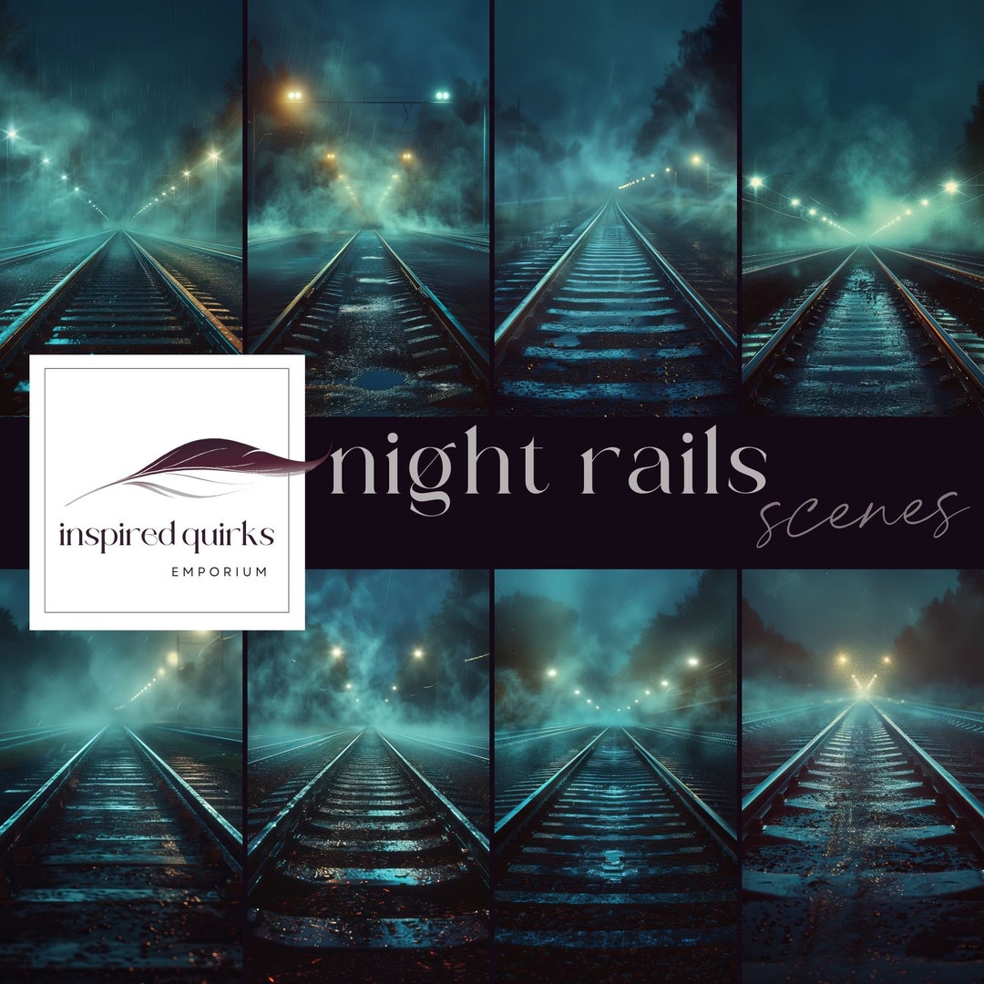 Railway Track Background, Train Digital Backdrop, Train Tracks Junk ...