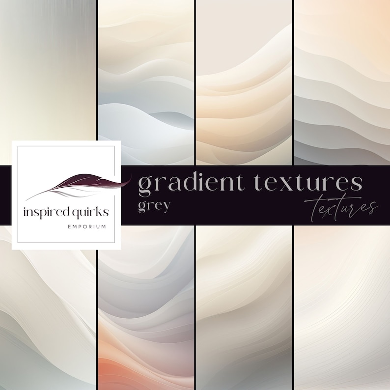 Grey Gradient Overlays Photoshop, Neutral Digital Download, Junk ...