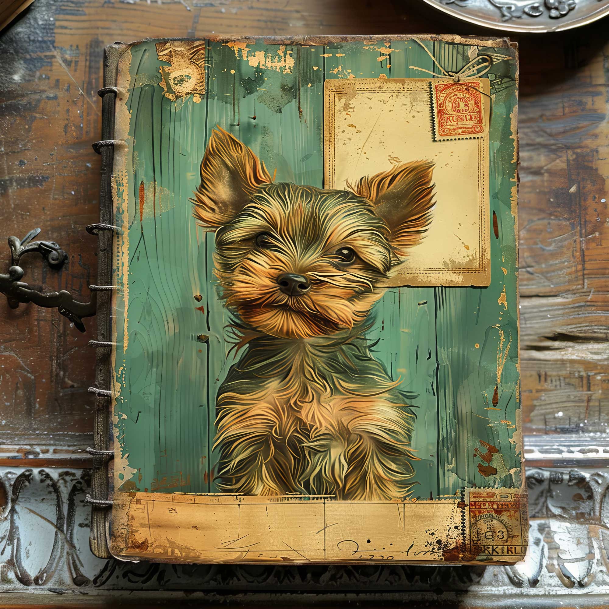 Dog Junk Journal, Cute Puppy Digital Paper, 6 Digital Journal Pages ...