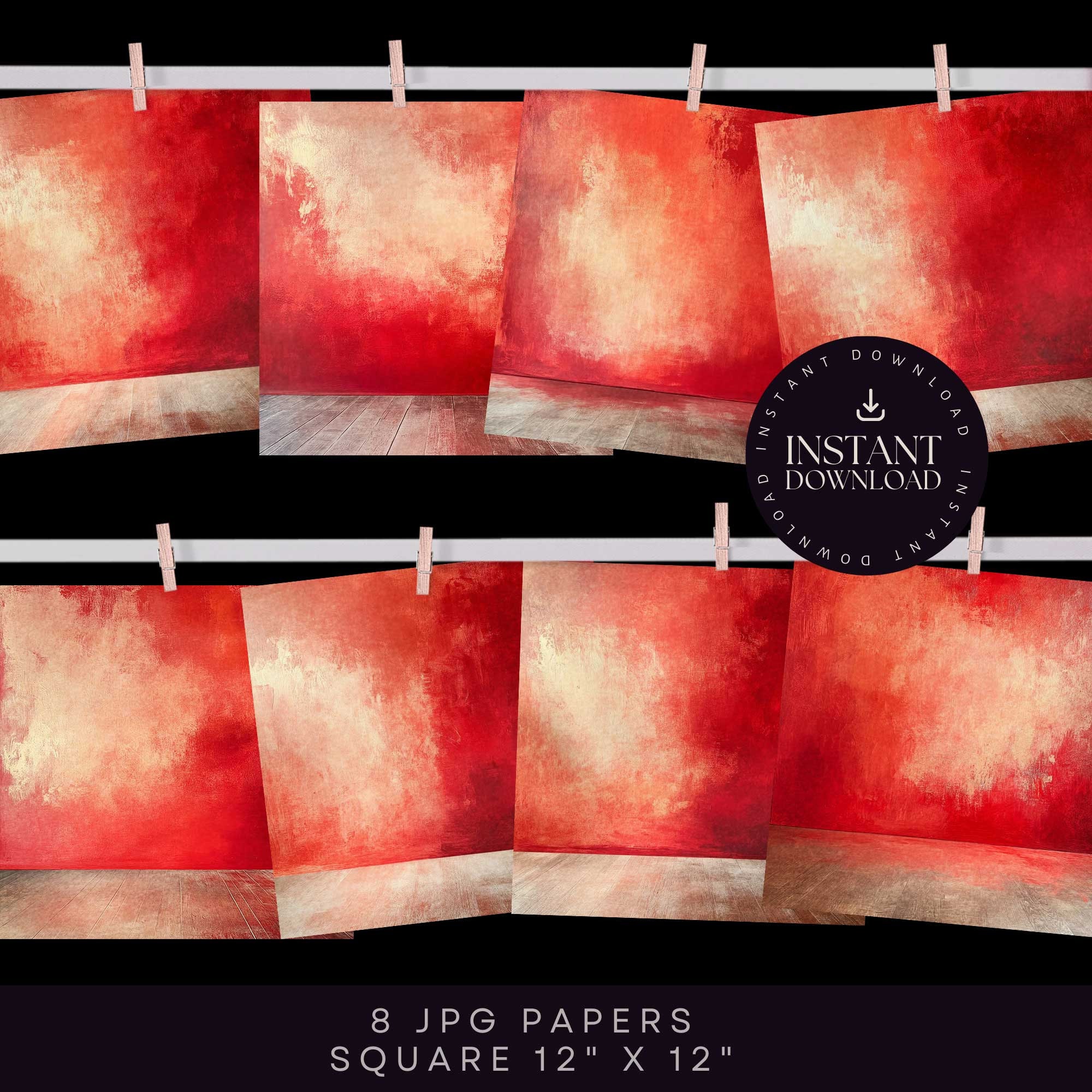 Red Studio Backdrop, Old Wall Digital Background, Urban Overlay ...