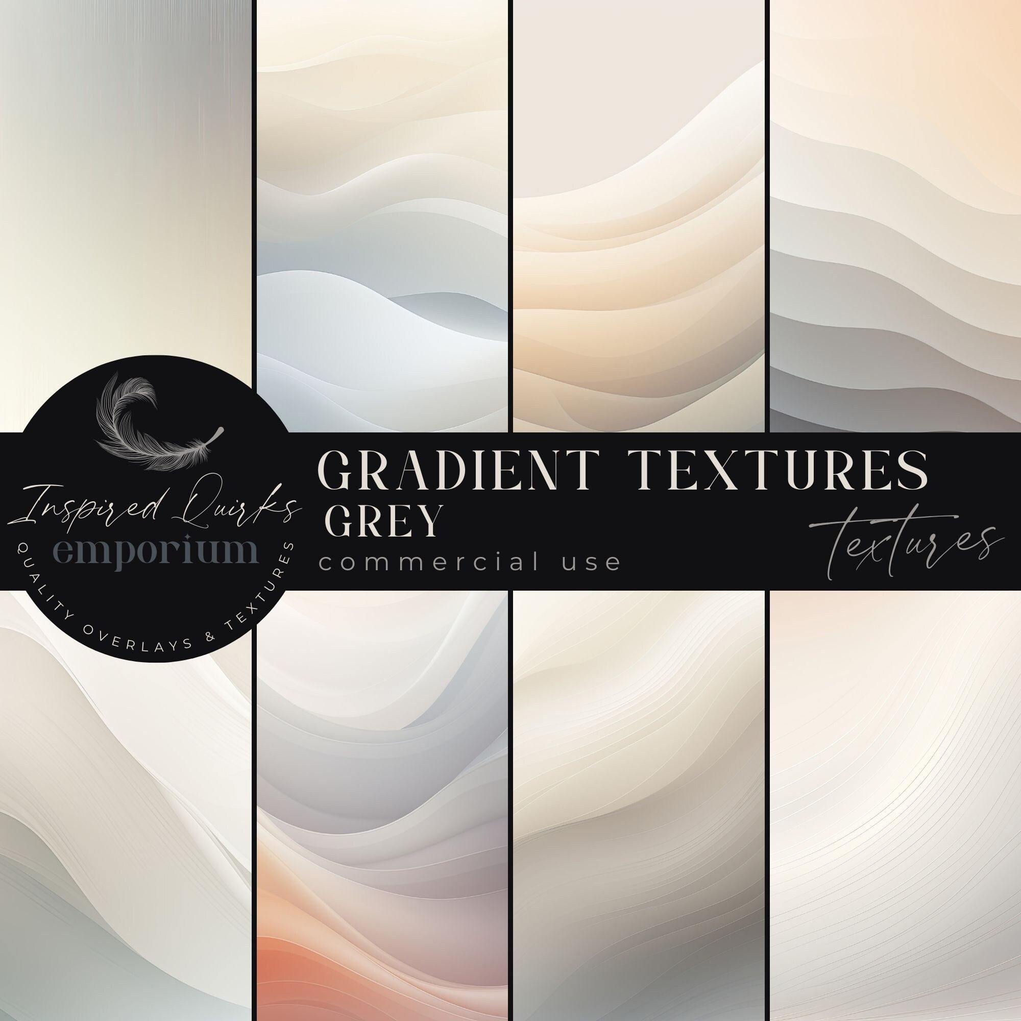 Grey Gradient Overlays Photoshop, Neutral Digital Download, Junk ...