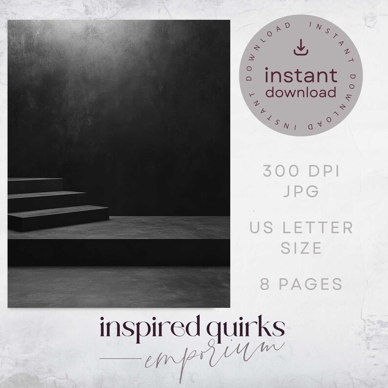 Dark Stairs Background, Black Steps Backdrop, Dark Studio Scene, Night ...