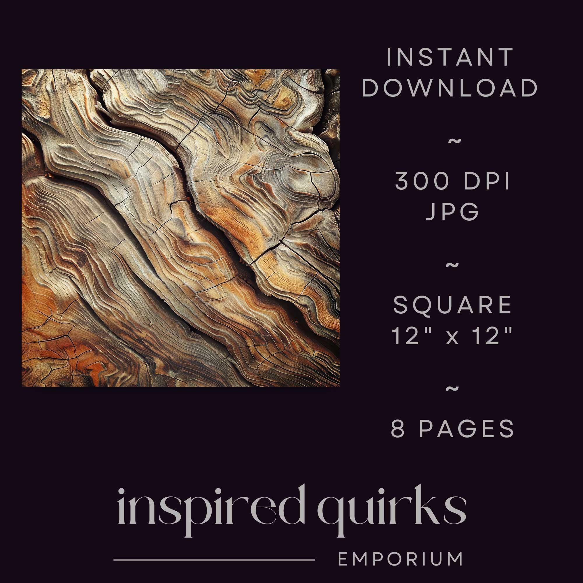 Distressed Wood Digital Paper, Tree Trunk Textures, Knotted Tree ...