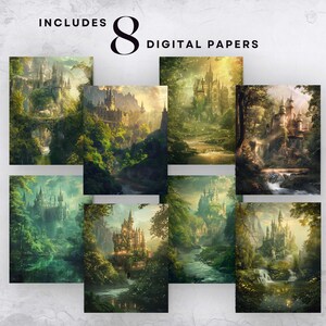 Princess Castle Digital Backdrop, Enchanted Fairytale Background ...