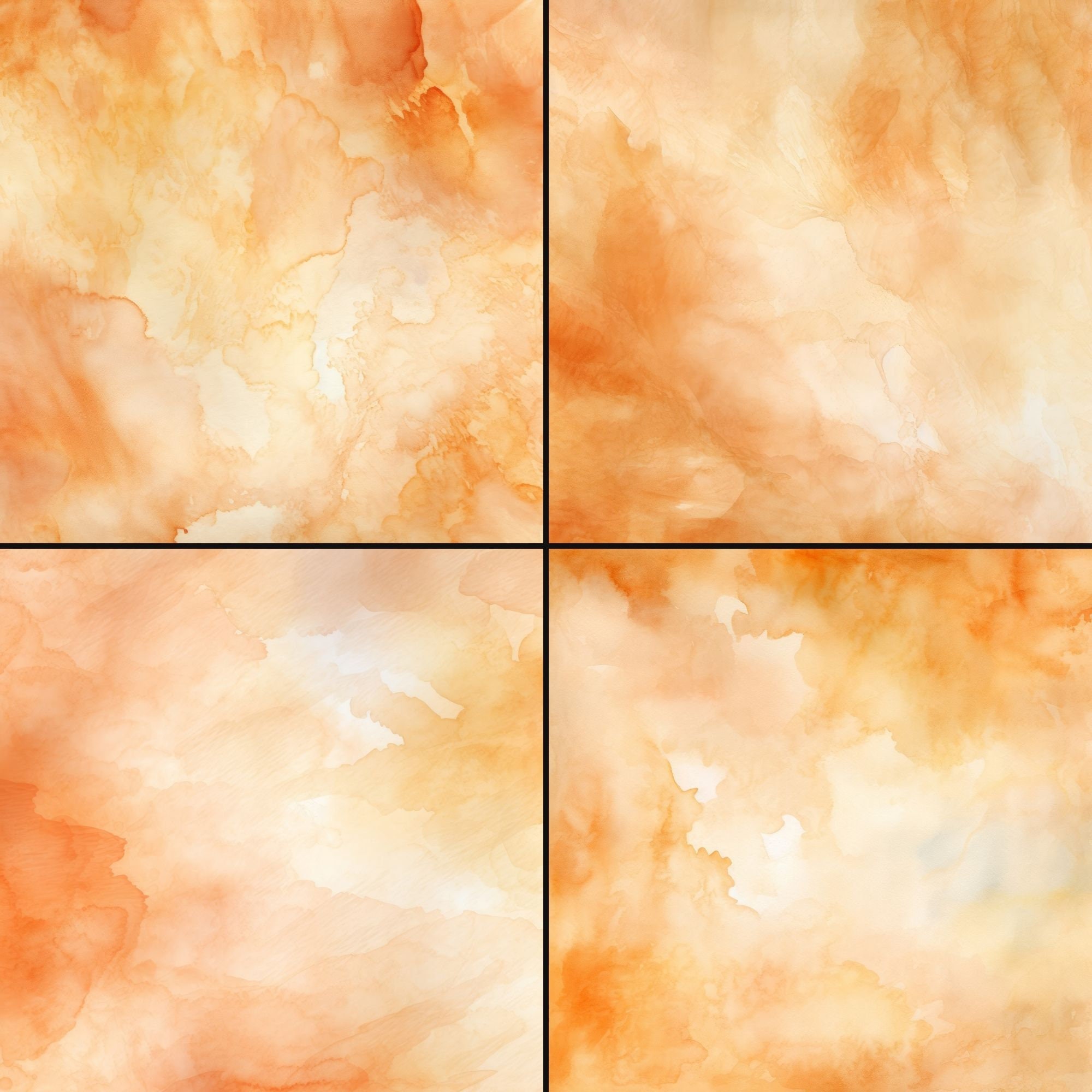 Orange Watercolor Washes Textures, Pastel Background for Commercial Use ...