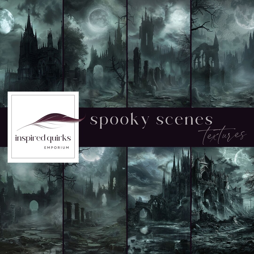 Spooky Backdrop, Dark Castle Scene Background, Illustrative Midnight ...