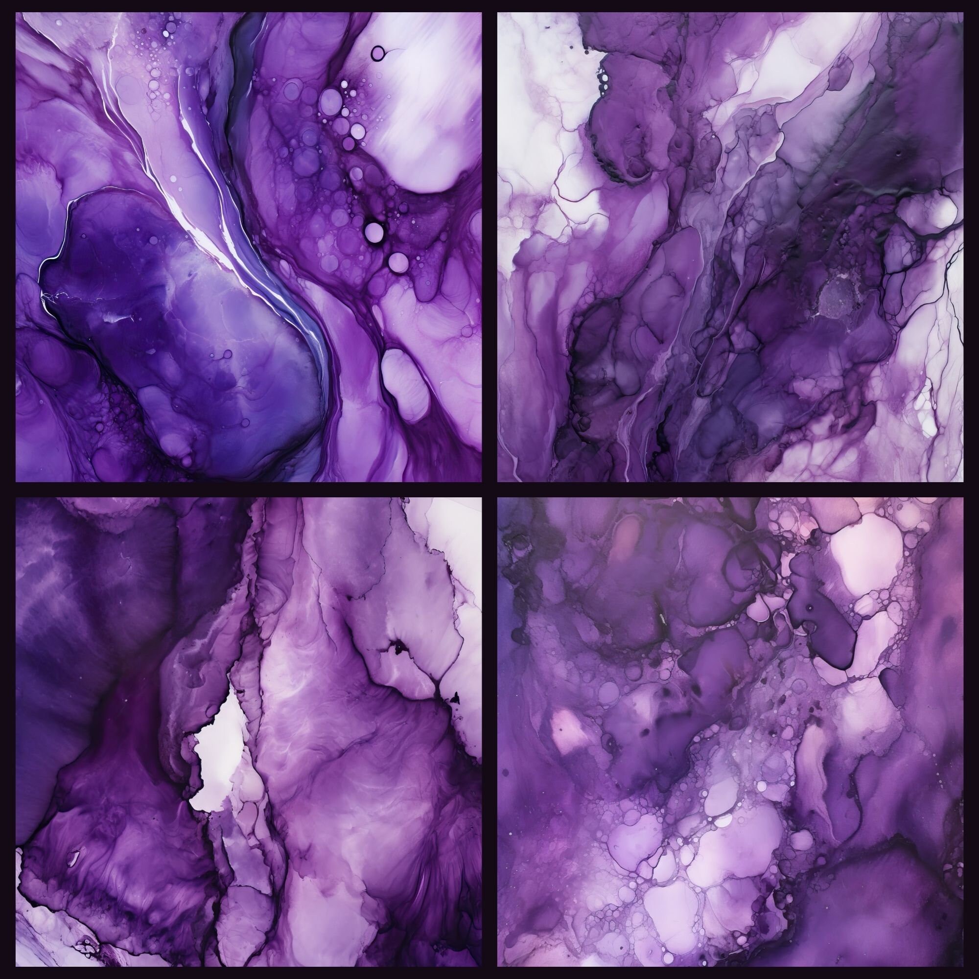 Purple Alcohol Ink Texture for Photoshop, Abstract Overlays, Digital ...