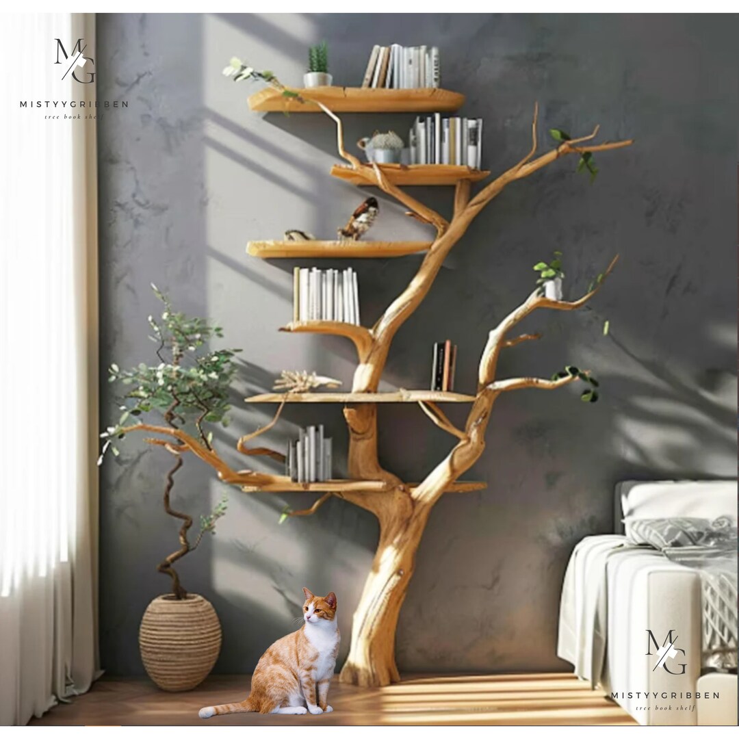 Wall Mounted Solid Wood Shelves on Wall Decor, Driftwood Branch Live ...
