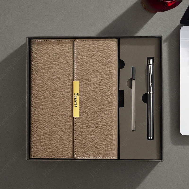 Green Notebook and Pens - Etsy UK