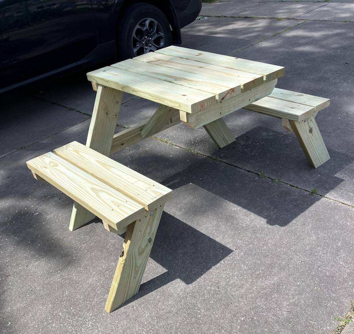 Pub Style Picnic Table Plans, Outdoor Dinning Table, Simple Cheap ...