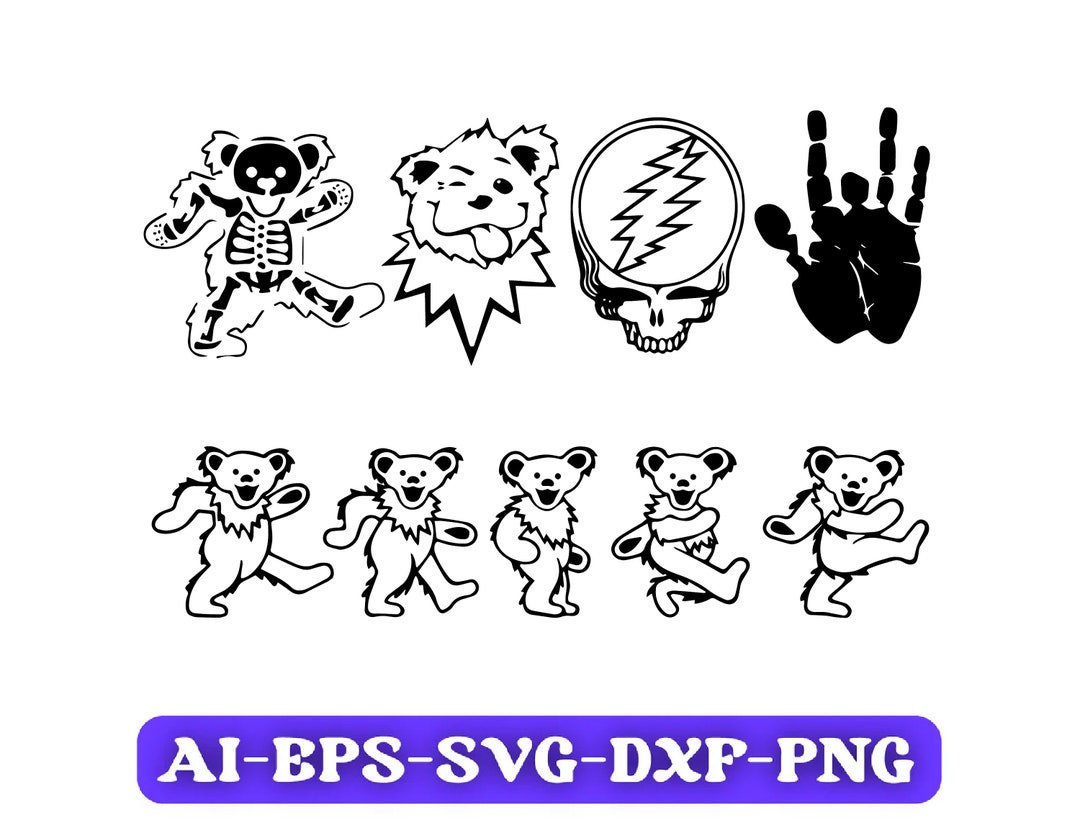 Grateful Dead Svg Bundle, Grateful Dead Png, Svg File for Cricut ...