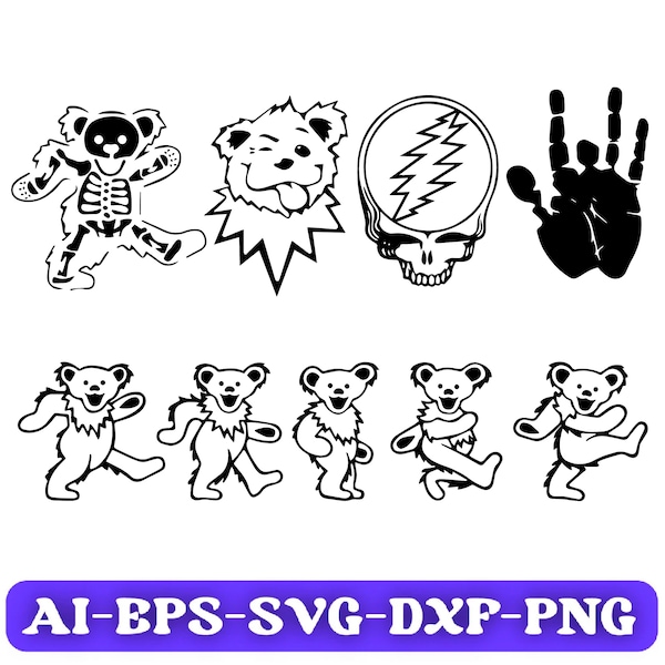Grateful Dead Svg - Etsy