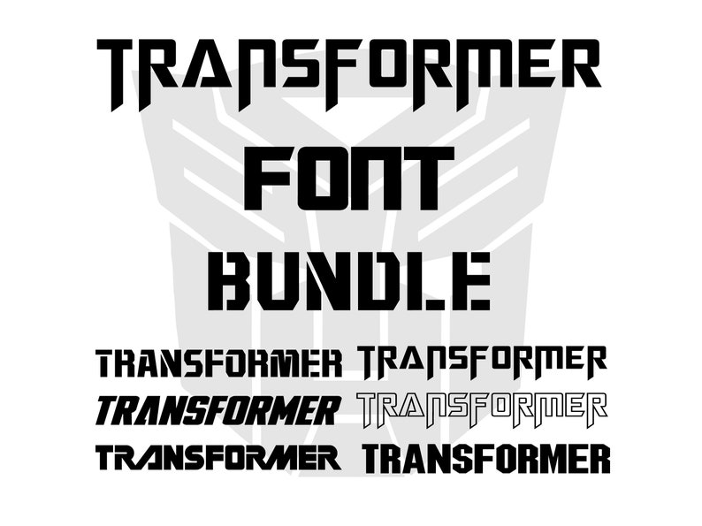 Transform Font Bundle, Transform Font, Cricut, Transform Letter, Robot ...