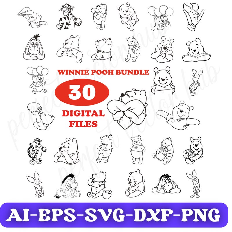 Winnie the Pooh Svg - Etsy