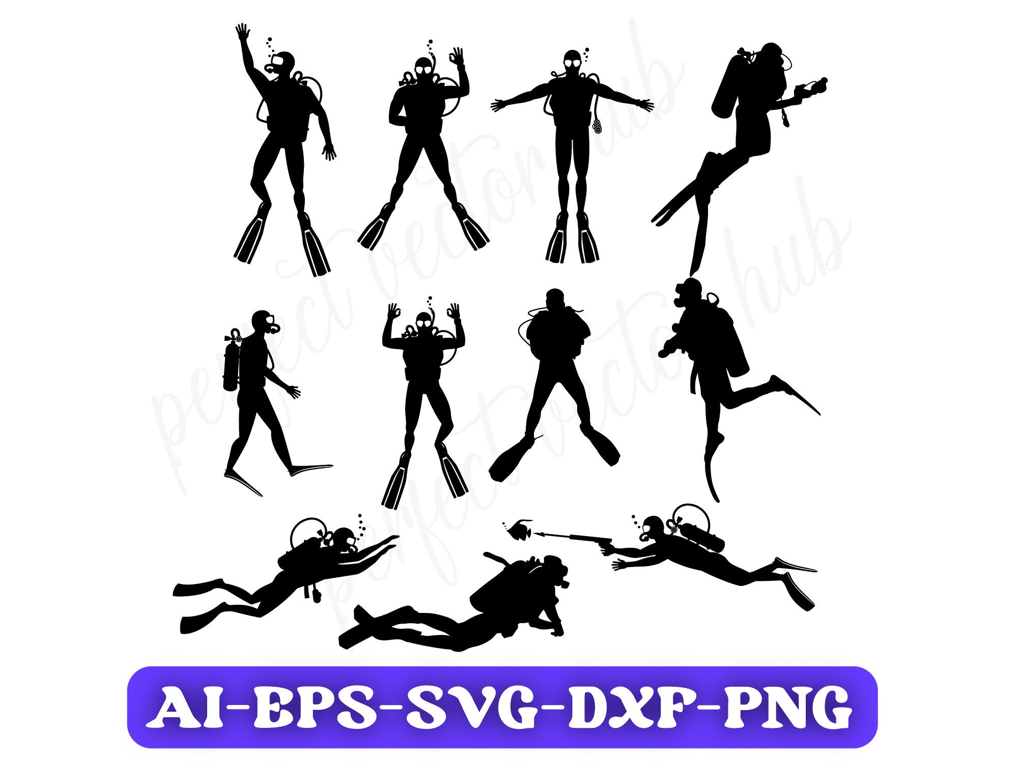 Scuba Diving Svg Bundle, Scuba Diver Svg, Scuba Diving Silhouette ...