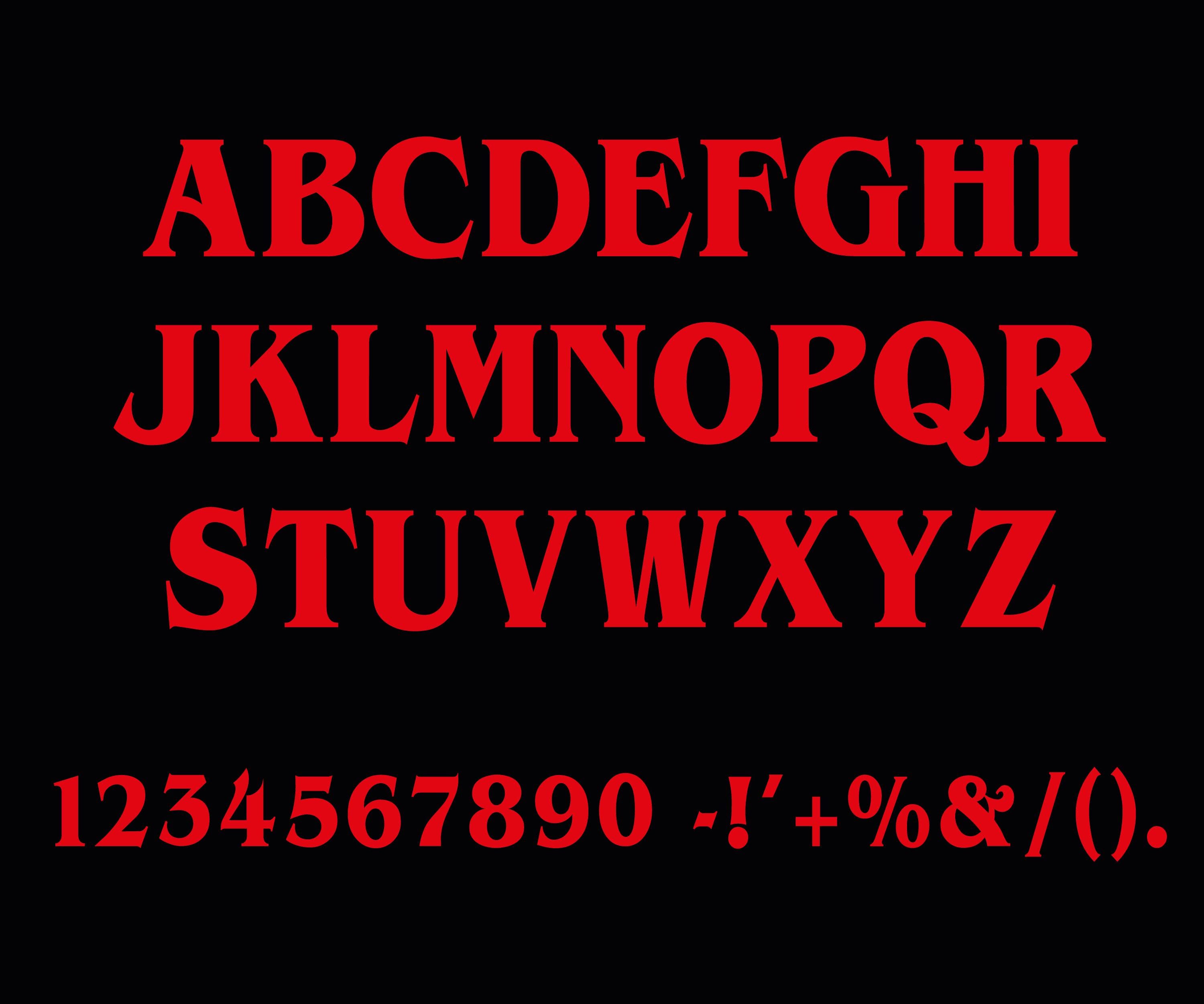 Fuentes Strangest Things SVG / TTF OTF / Alfabeto completo SVG / Letras ...