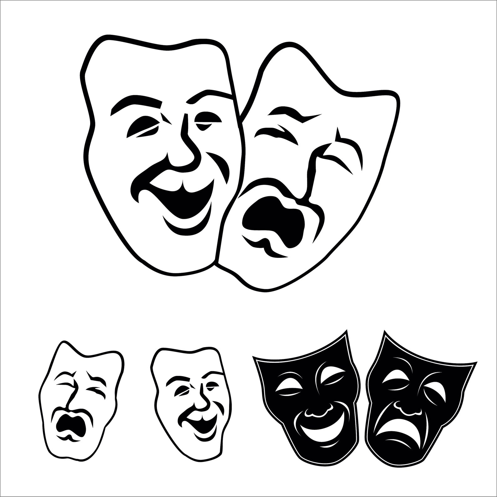 Theater Mask Svg, Theater Mask Png, Theater Mask Clipart, Theater Mask ...