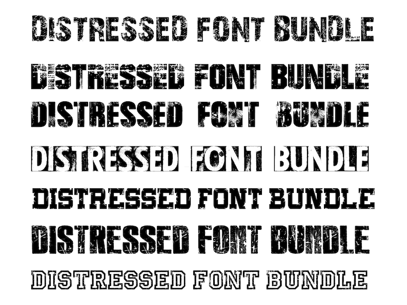 Distressed Font Bundle, Distressed Font Svg, Grunge Font Svg, Ttf and ...
