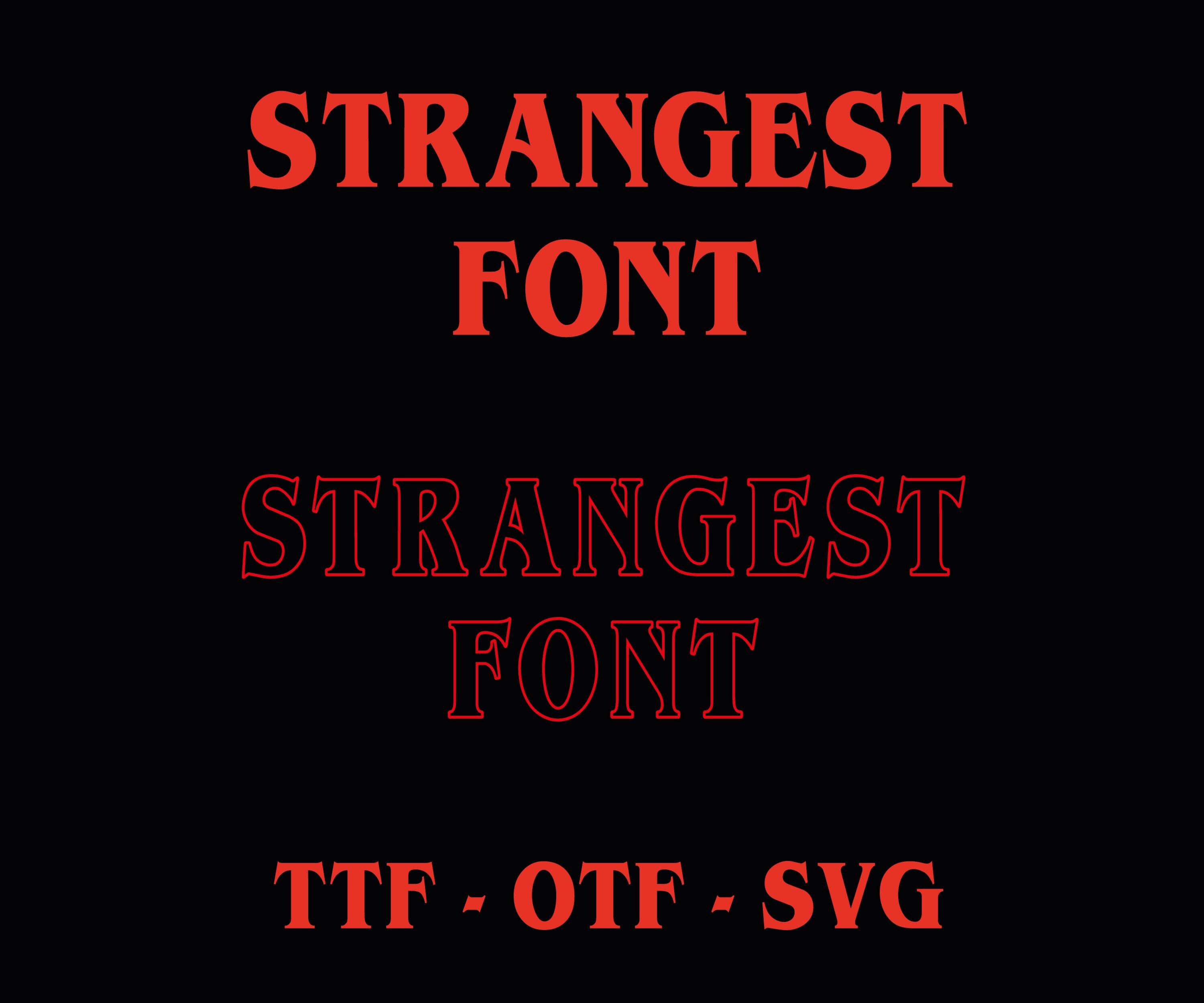 Fuentes Strangest Things SVG / TTF OTF / Alfabeto completo SVG / Letras ...