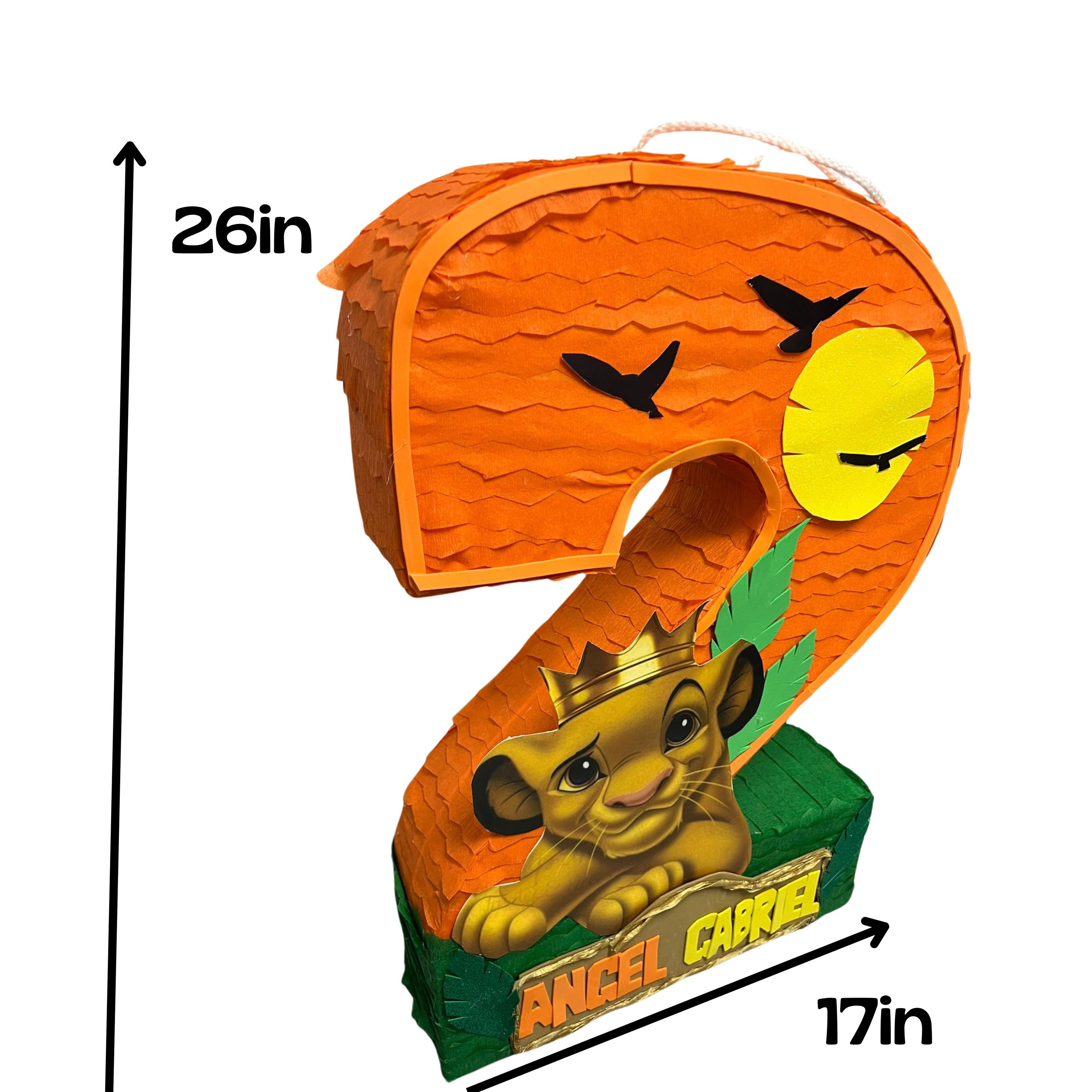 PINATA LION KING Cumpleaños Numero 2 / Piñata Para Cumpleaños / Piñata ...