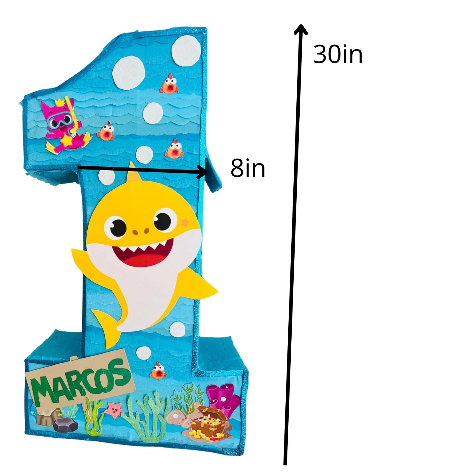 PINATA BABY SHARK Primer Cumpleaños - Etsy