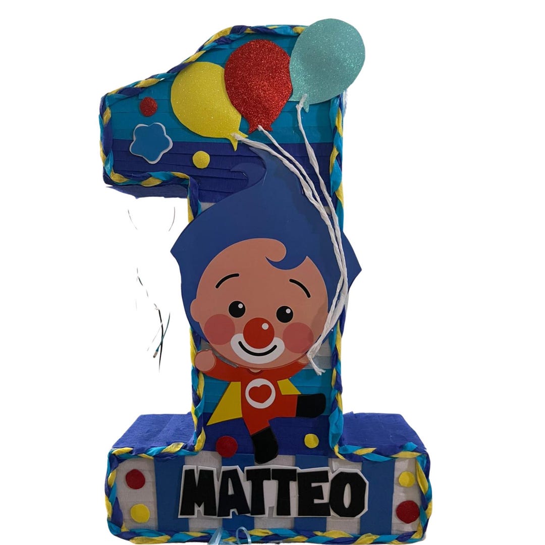 Personalized Plim Plim Number Piñata | Custom Birthday Party Decor - Etsy