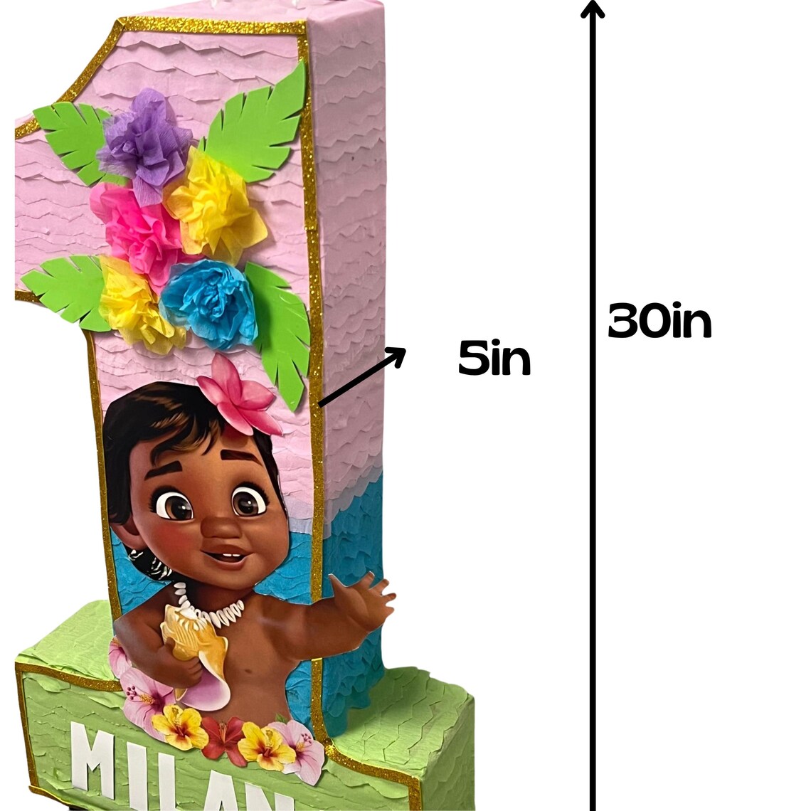 PINATA MOANA BEBE Cumpleaños Numero 1, 30 in / Piñata Para Fiesta ...