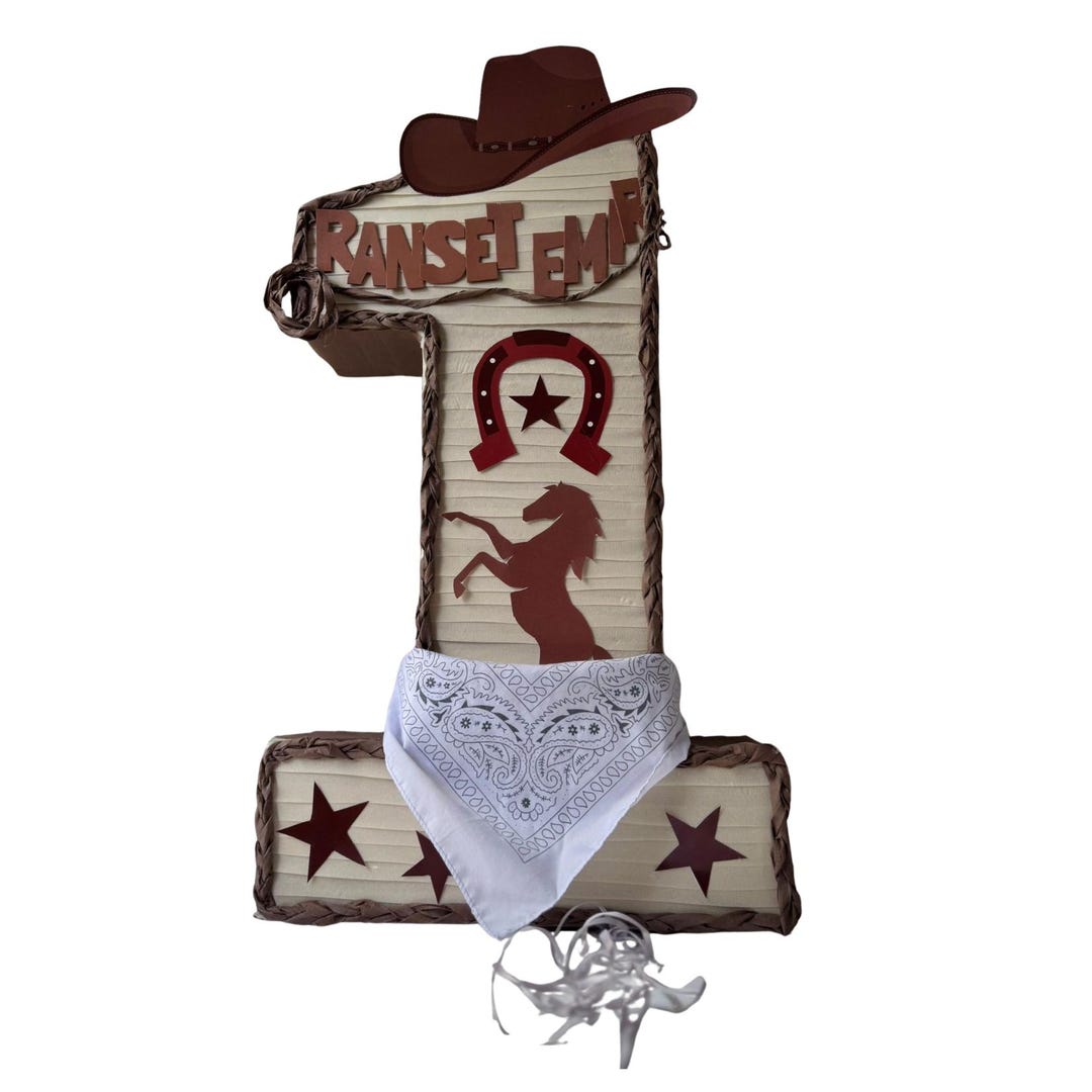 Piñata Temática Vaquera | Marrón Y Beige Del Oeste | Fiesta Rodeo ...