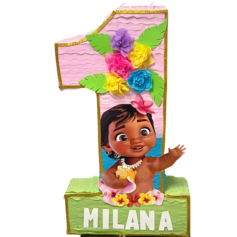 PINATA MOANA BEBE Cumpleaños Numero 1, 30 in / Piñata Para Fiesta ...