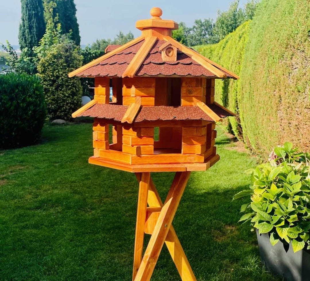 DARLUX Bird Villa XL Feeding Station Hexagonal Double-decker Bird House ...