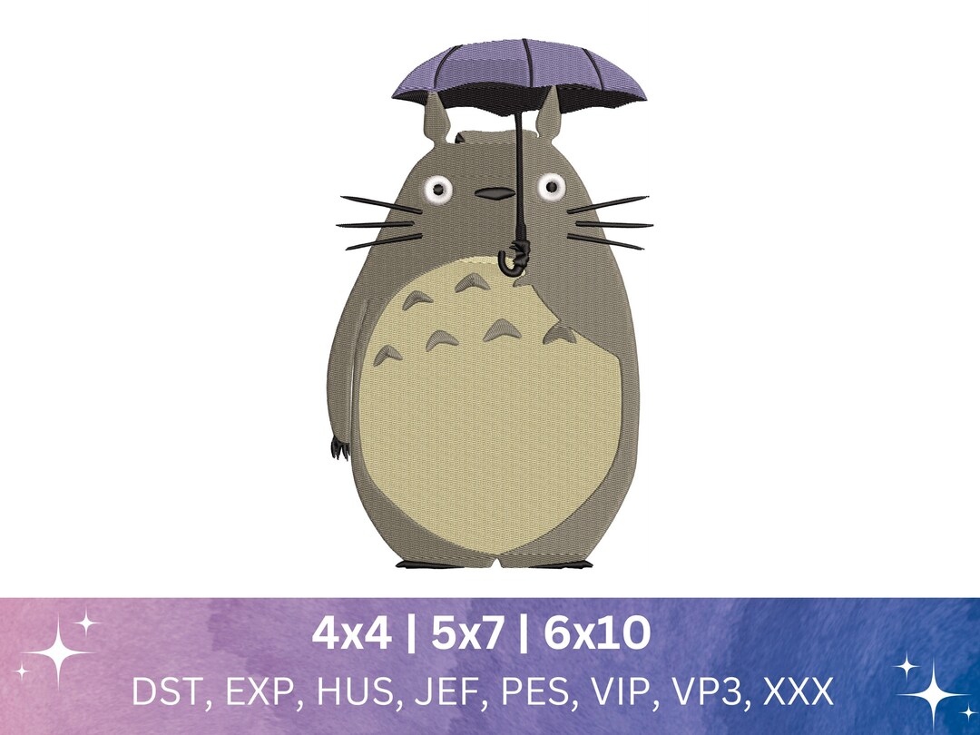 Totoro Embroidery Design Anime Embroidery Machine Studio Ghibli ...