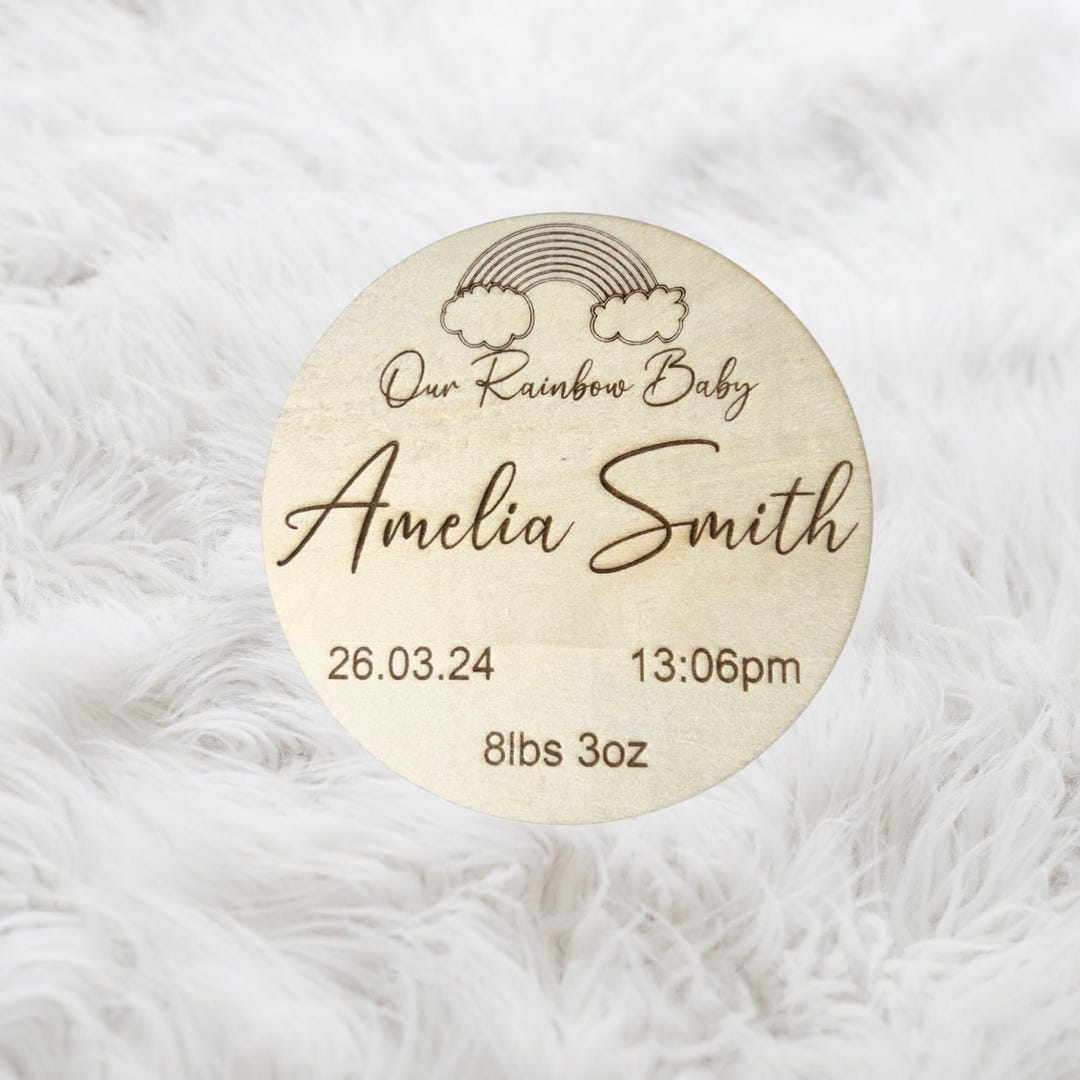 Rainbow Baby Disc Baby Arrival Sign Welcome to the World Hello World My ...