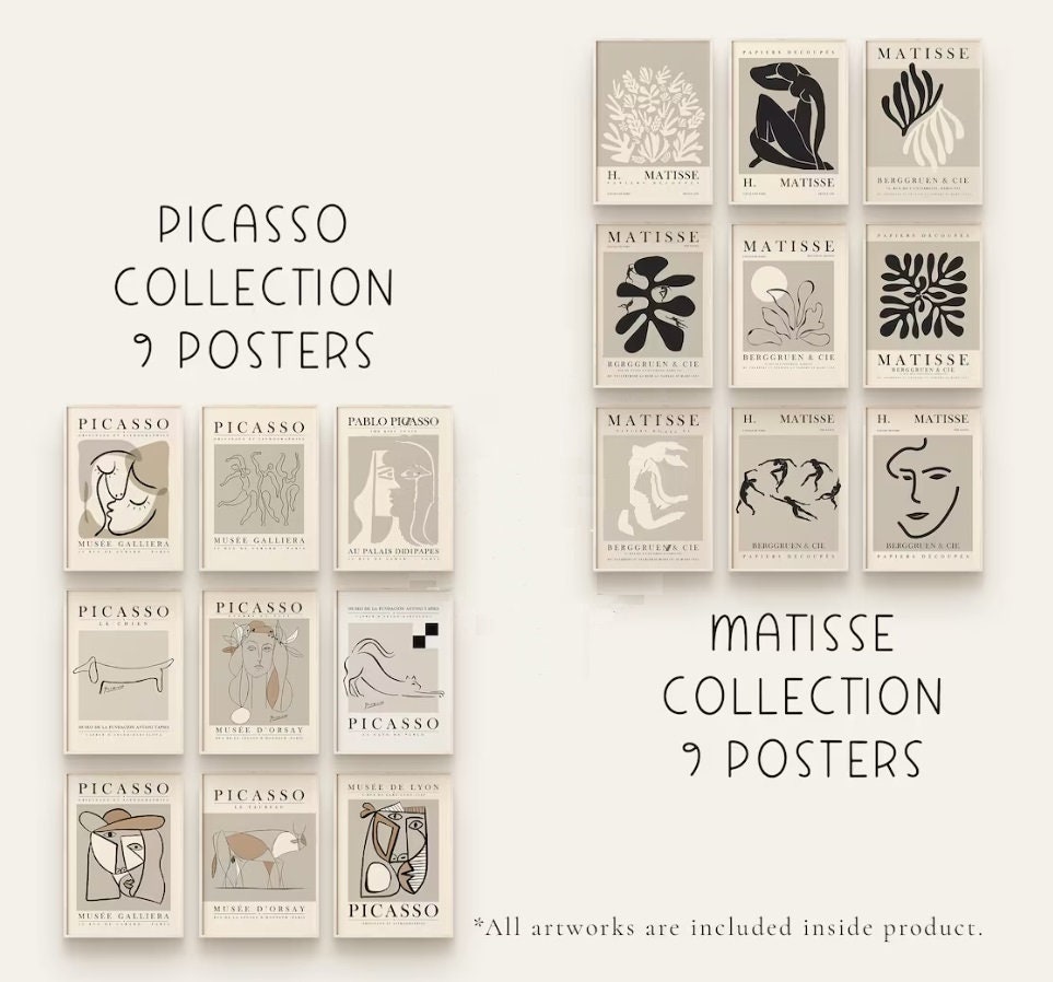 Big Boho Wall Art Bundle, Cozy Gallery Home Decor, Matisse Print ...