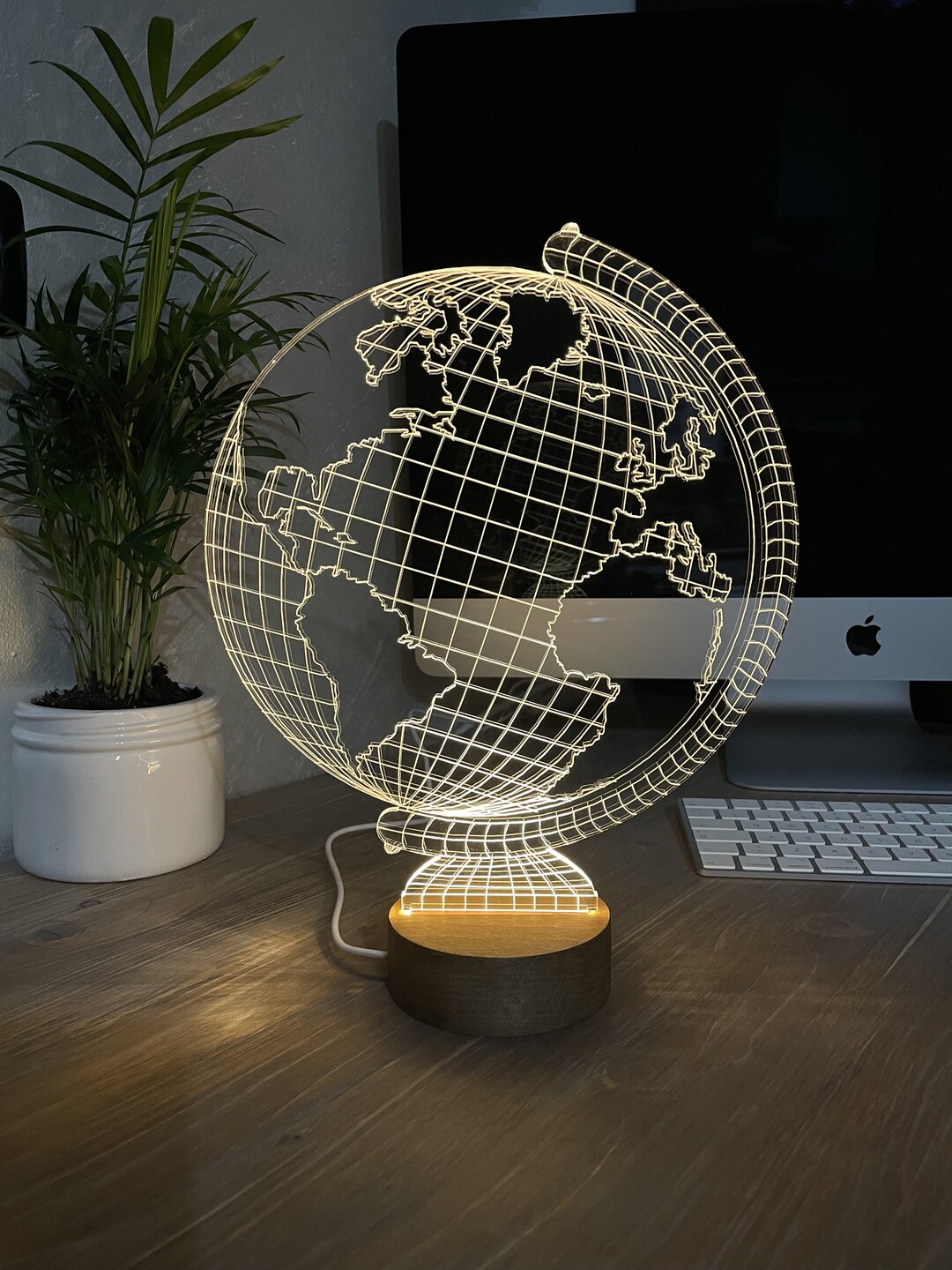 Designer Plexiglass Lamp, Office Furnishings, LED Table Lamp ...