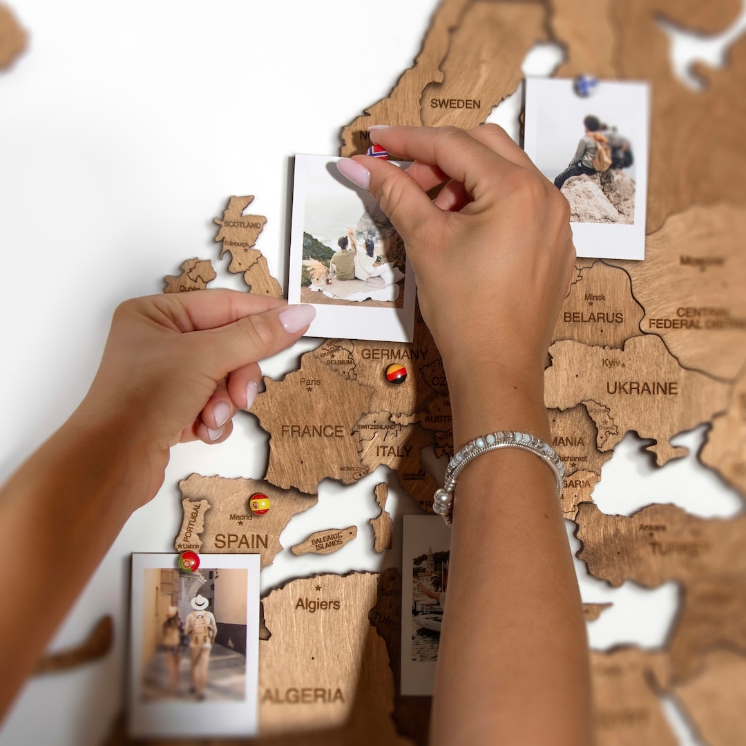 New Home Decoration, 3d Wooden World Map, Wall World Map, Map by ...