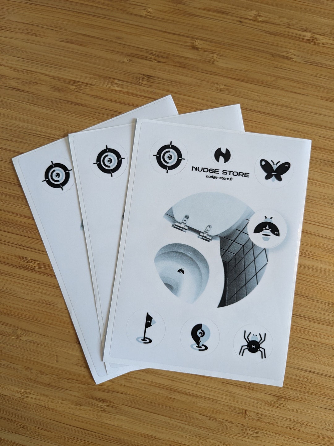 Nudge Store _ Sheet of 6 Stickers _ A6 Postcard Format - Etsy