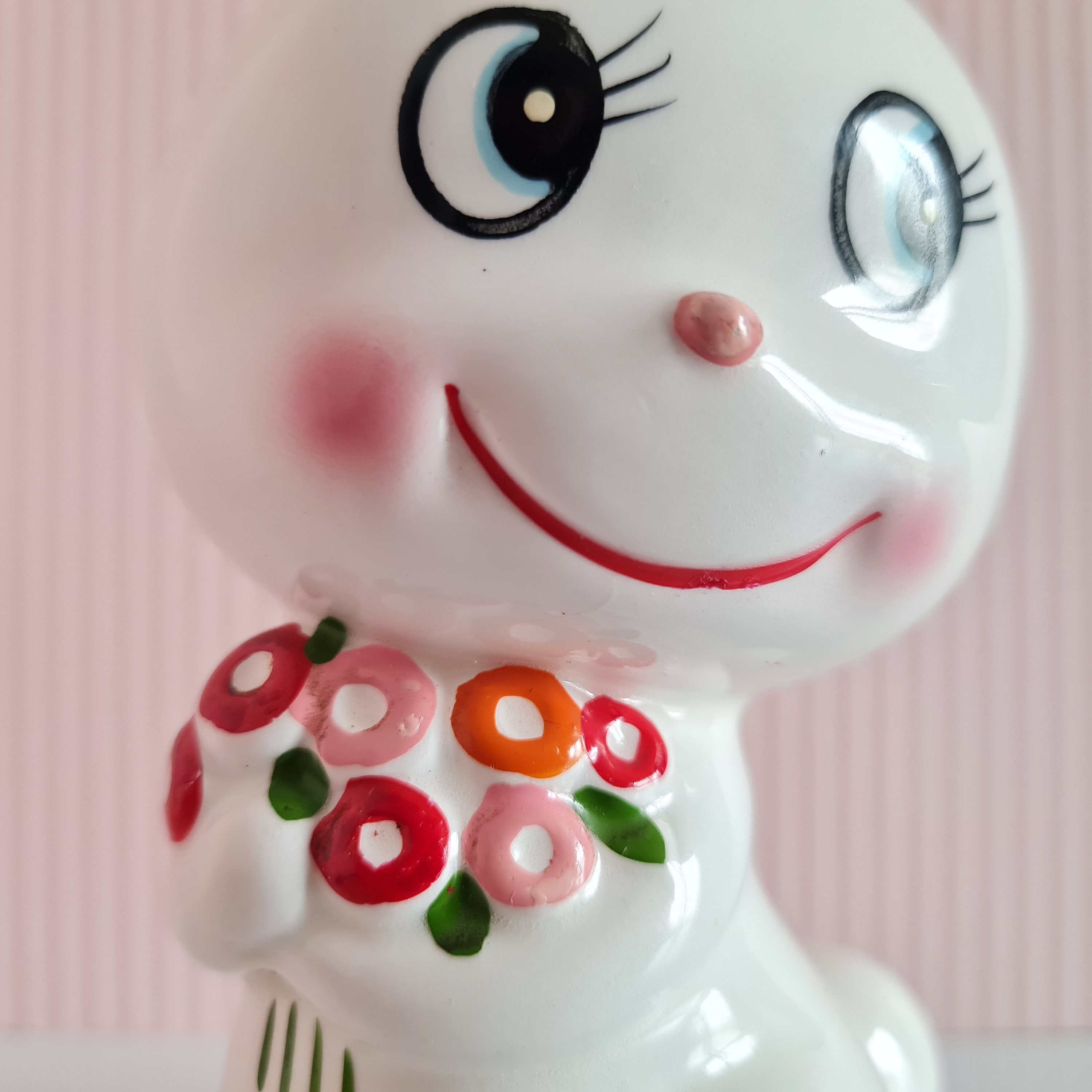 Rune Naito Flower Rabbit Japanese Coin Bank - Etsy